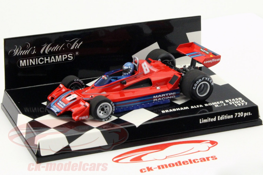 Minichamps 1:43 Hans-Joachim Stuck Brabham BT45B #8 formula 1 1977 ...