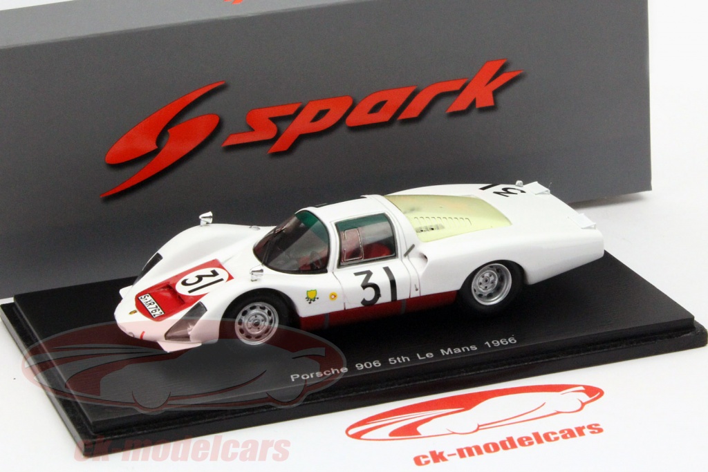 Spark 1:43 Porsche 906/6L #31 24h LeMans 1966 Herrmann, Linge S4487 ...