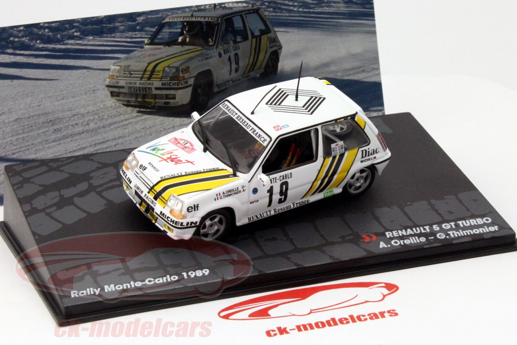 Altaya 1:43 Renault 5 GT Turbo #19 Rallye Monte Carlo 1989 Oreille ...