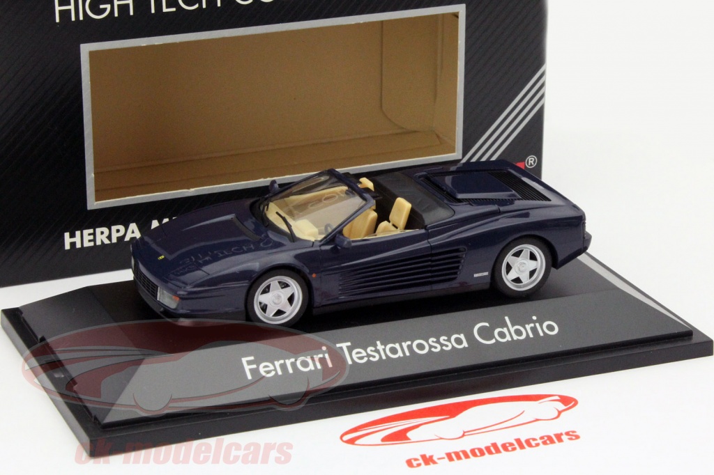 Herpa 1:43 Ferrari Testarossa Cabriolet dark blue CK920626 model car ...