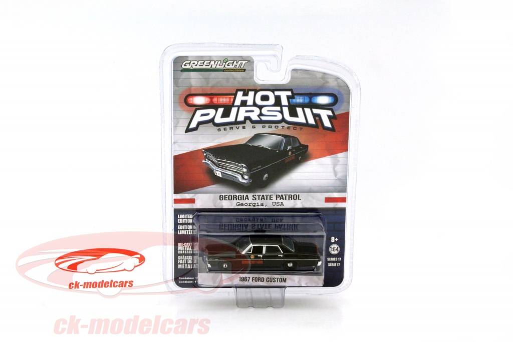 Greenlight 1:64 Ford Custom Georgia State Patrol Year 1967 black 42740 ...