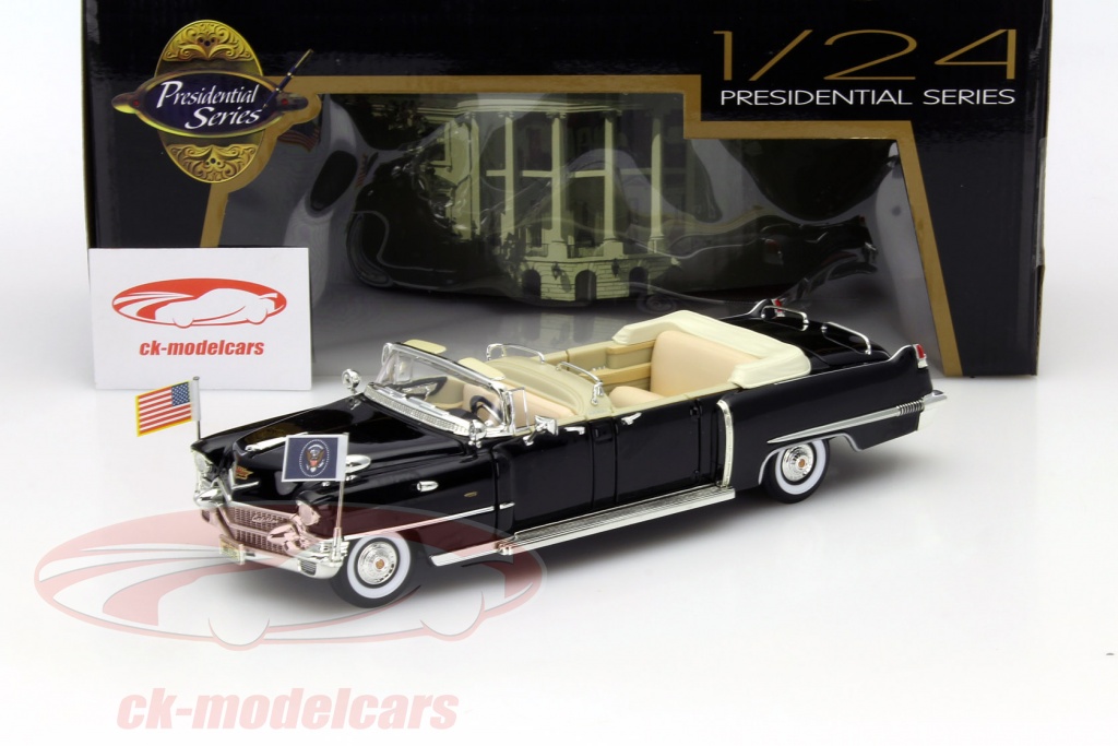 Lucky DieCast 1:24 Cadillac Presidential Parade Car Bauajhr 1956 black ...