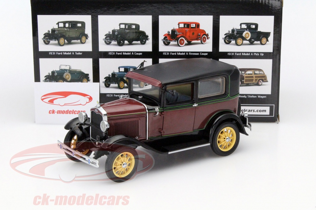 Sun Star Models 1:18 Ford Model A Tudor Baujahr 1931 rot 6102 ...
