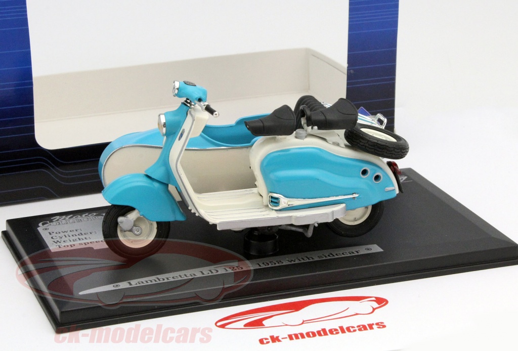 Solido 1:18 Lambretta LD 125 with sidecar Year 1958 turquoise / white ...