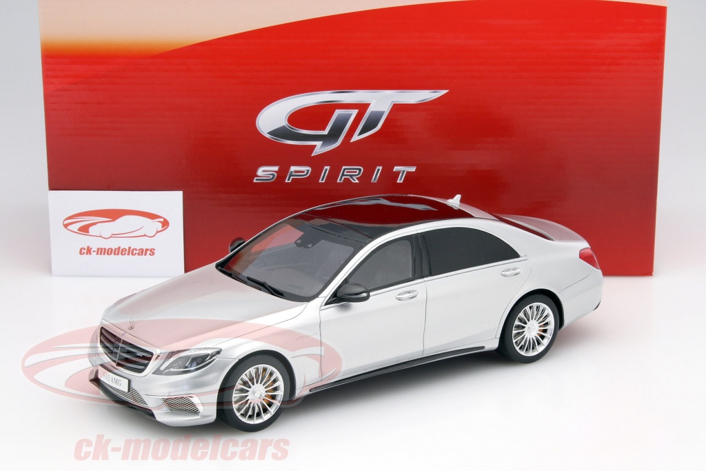 GT-SPIRIT 1:18 Mercedes-Benz S65 AMG Year 2016 silver GT067 model car ...