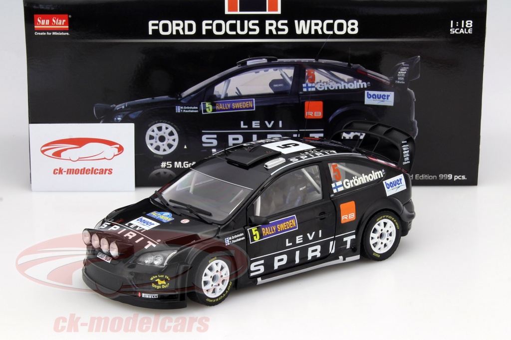 Sun Star Models 1:18 Ford Focus RS WRC08 #5 Rally Sweden 2010 Grönholm ...