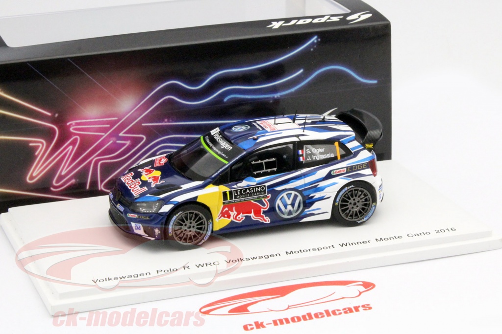 Spark 1:43 Volkswagen VW Polo R WRC #1 Winner Rally Monte Carlo 2016 ...