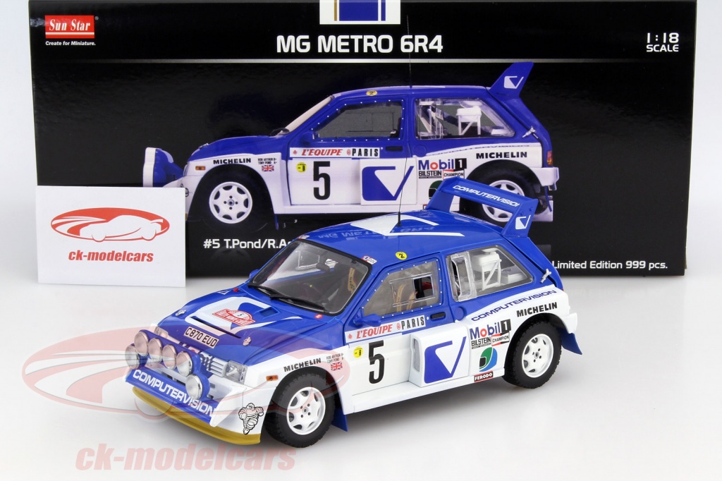 Sun Star Models 1:18 MG Metro 6R4 #5 Rally Monte Carlo 1986 Pond ...