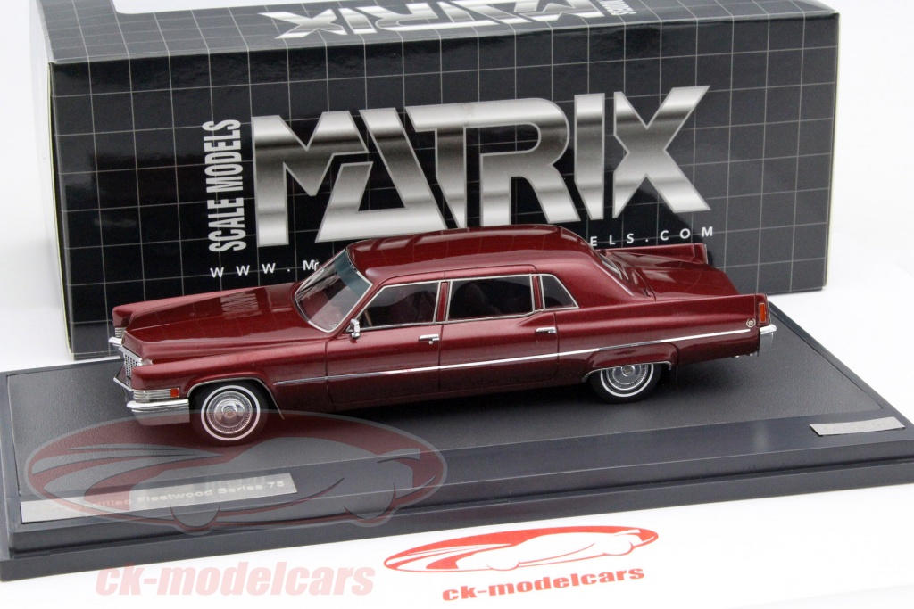 Matrix 1:43 Cadillac Fleetwood Series 75 年 1970 赤 メタリック MX20301-211 モデル ...