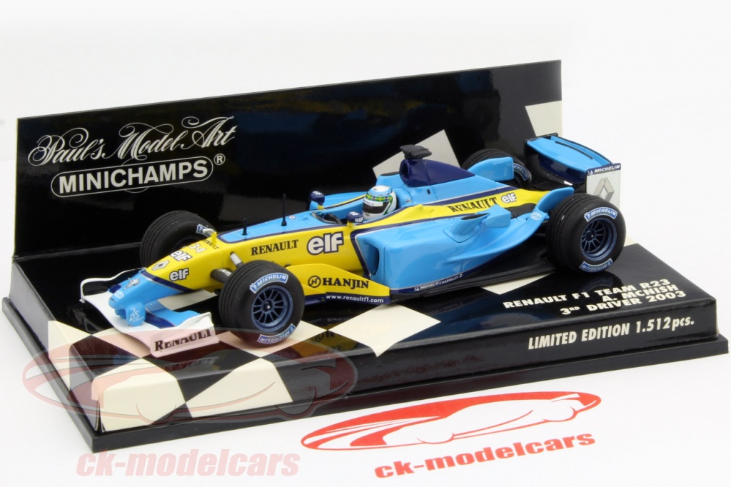 Minichamps 1:43 Allan McNish Renault R23 #34 formula 1 2003 400030034 ...