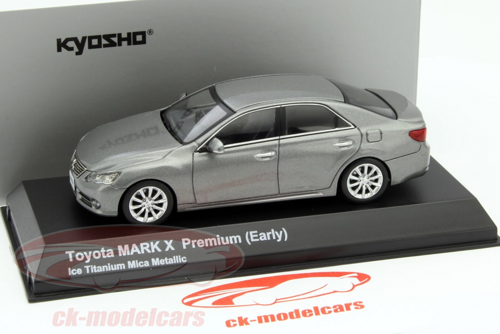 Kyosho 1:43 Toyota Mark X Premium (Early) gray mica metallic 03637S3 ...