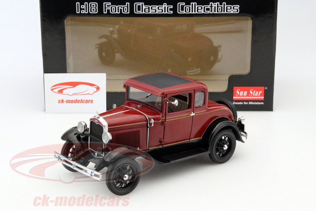 Sun Star Models 1:18 Ford Model A Coupe Baujahr 1931 rot 6131 ...