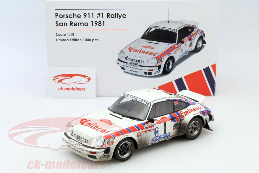 Ottomobile 1:18 Porsche 911 SC Gr.4 #1 Rallye San Remo 1981 Röhrl ...