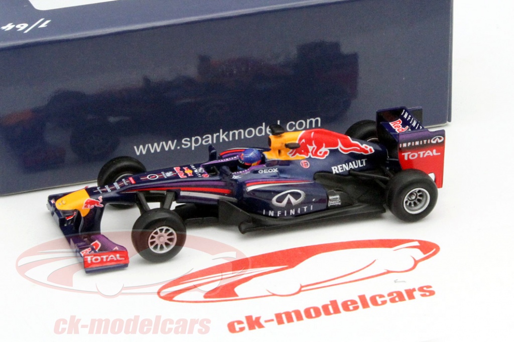 Spark 1:64 Sebastian Vettel Red Bull RB9 #1 World Champion formula 1 2013 Y052 model car Y052 ...
