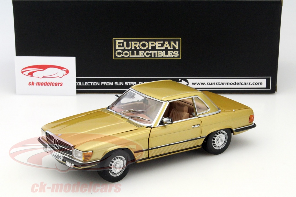 Sun Star Models 1:18 Mercedes-Benz 350 SL Baujahr 1977 gold 4609 ...