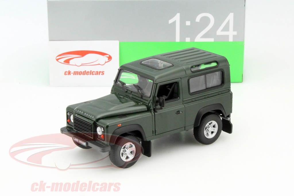 Welly 1:24 Land Rover Defender dark green 22498 model car 22498 ...