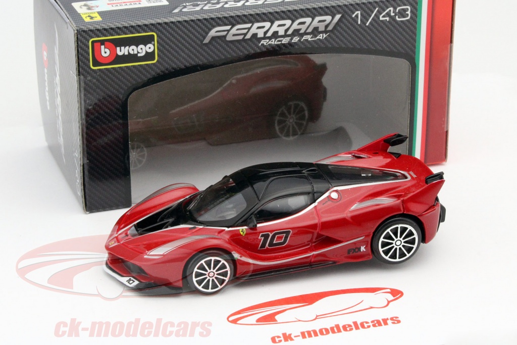 Bburago 1:43 Ferrari FXX-K #10 red / black 18-36024 model car 18-36024 ...