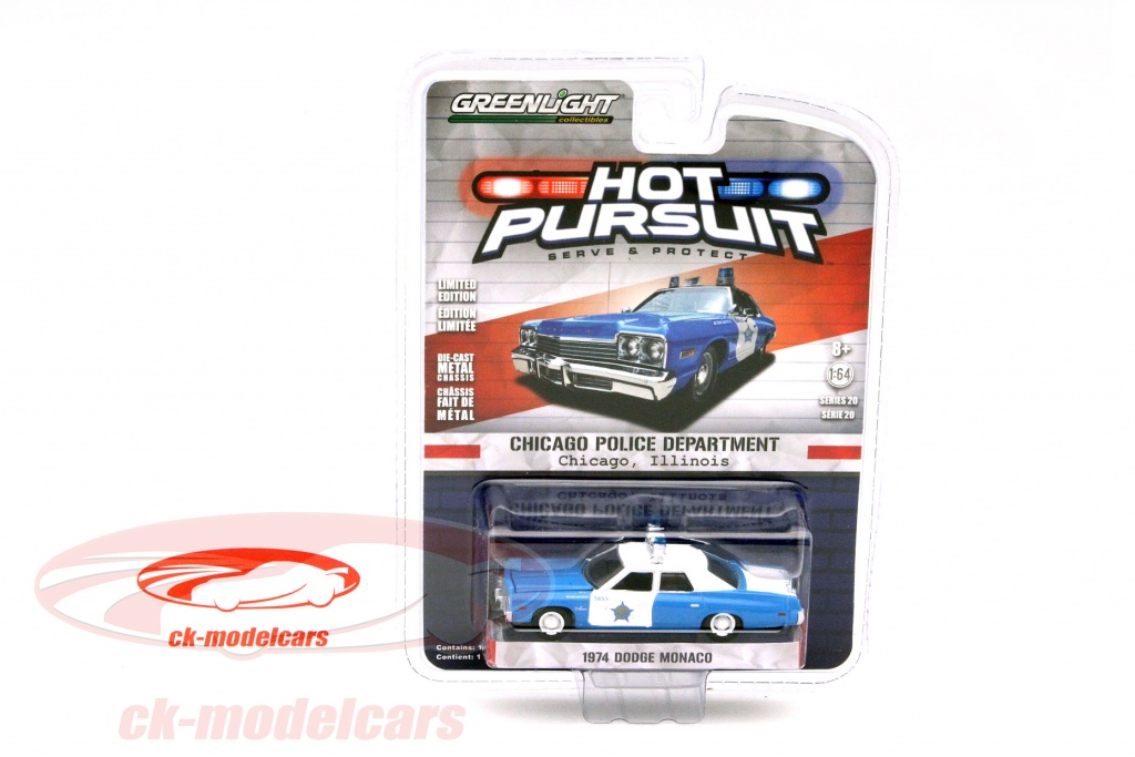 Greenlight 1:64 Dodge Monaco Chicago Police Department Year 1974 blue ...