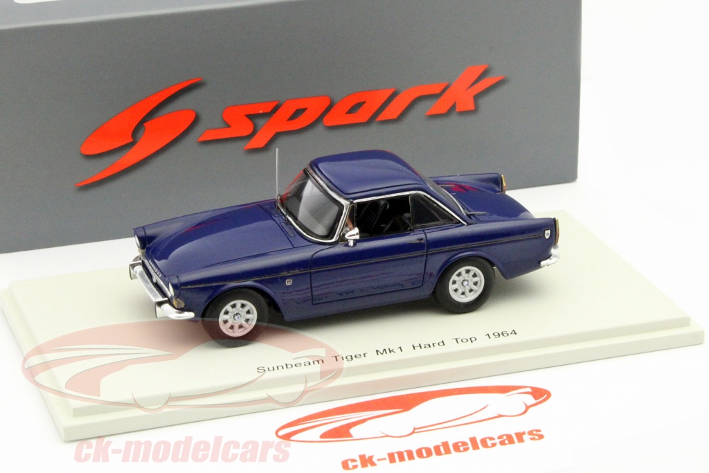 Spark 1:43 Sunbeam Tiger MK 1 Hard Top Year 1964 blue S4057 model car ...