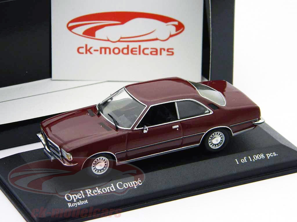 Minichamps 1:43 Opel Rekord D Coupe Bj. 1975 Royalrot / red 400044021 ...