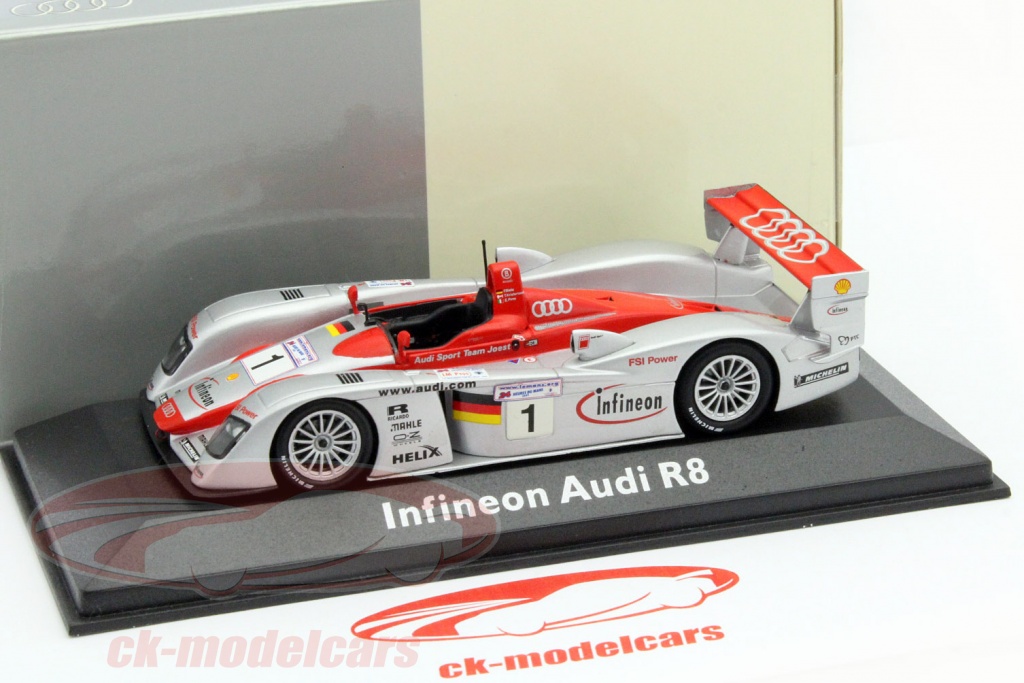 Minichamps 1:43 Audi R8 #1 Winner 24h LeMans 2002 Biela, Kristensen, Pirro 2.00.000.01408 ...