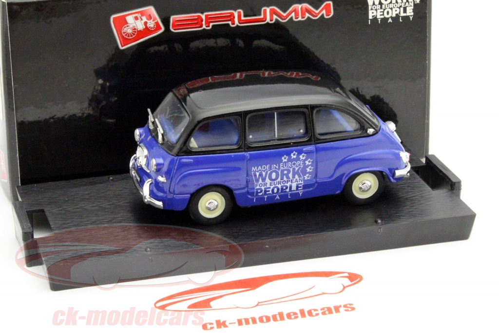 Brumm 1:43 Fiat 600 Multipla Year 1956 Toy Fair Nürnberg 1997 blue ...