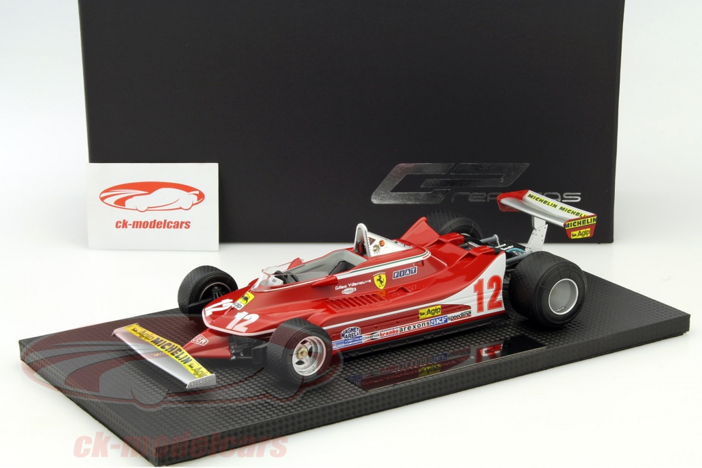 GP Replicas 1:18 G. Villeneuve Ferrari 312T4 #12 2. Platz GP Frankreich ...