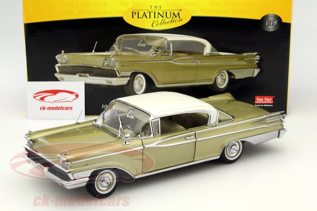 Sun Star Models 1:18 Mercury Park Lane Hard Top Year 1959 white / gold ...