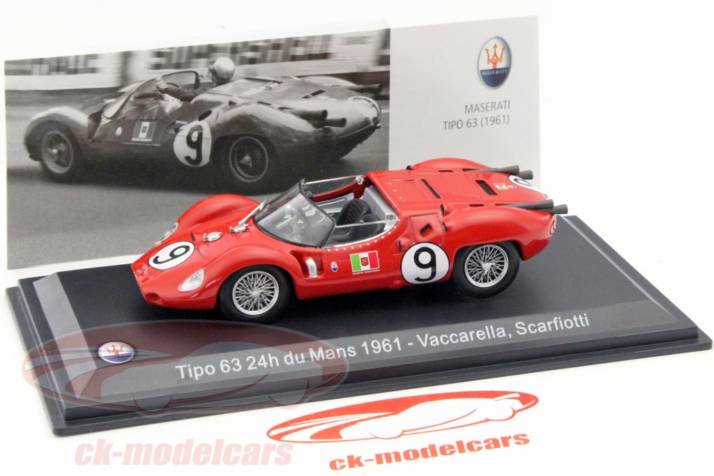 Leo Models 1:43 Maserati Tipo 63 #9 24h LeMans 1961 Vaccarella ...