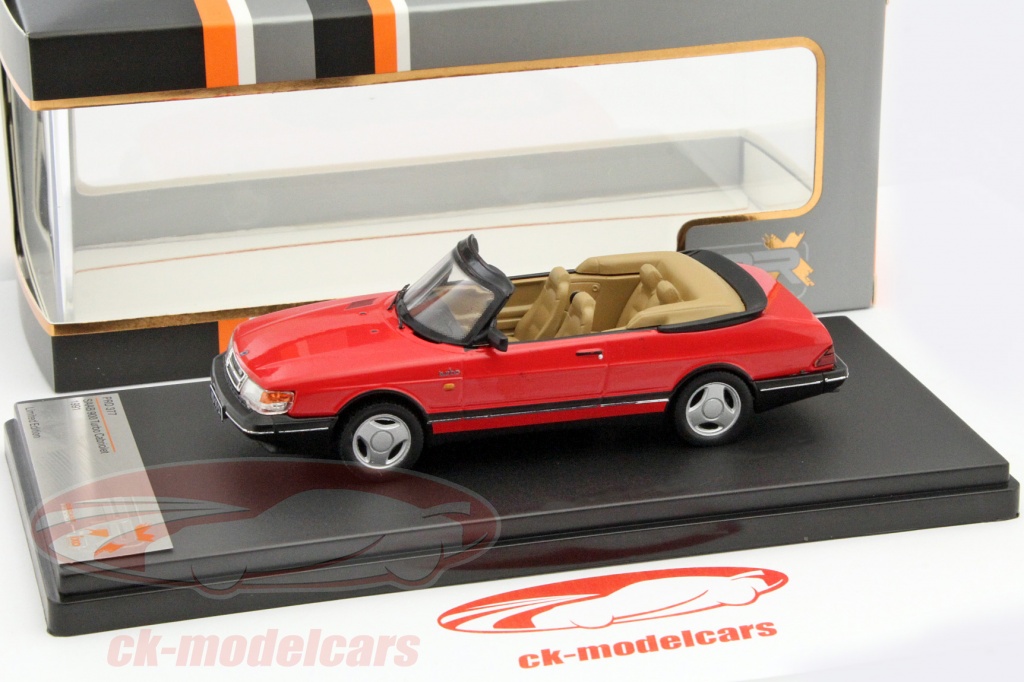 Premium X 1:43 Saab 900 Turbo Cabriolet Year 1991 red PRXD377 model car ...
