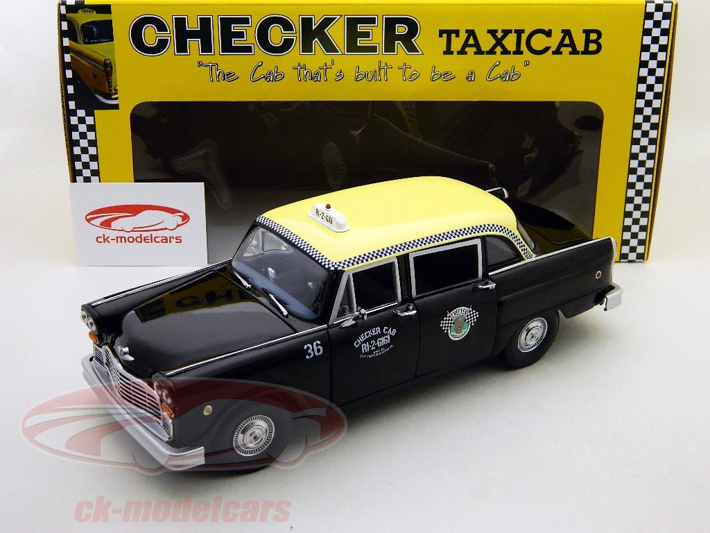 Sun Star Models 1:18 Dallas Checker Cab Taxi A11 1963 2507 model car ...