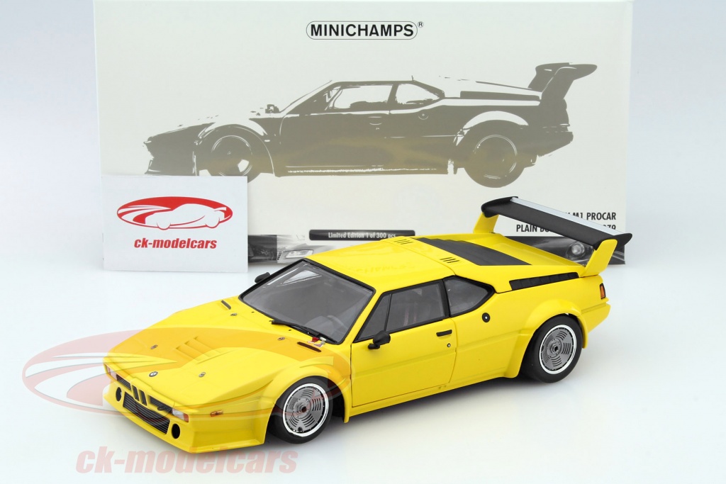 Minichamps 1:18 BMW M1 Pro Car Plain Body Version Baujahr 1979 gelb ...