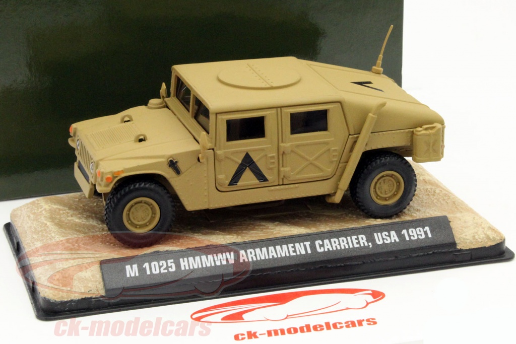 Atlas 1:43 M 1025 HMMWV Armament Carrier USA 1991 bright brown 7123124 ...