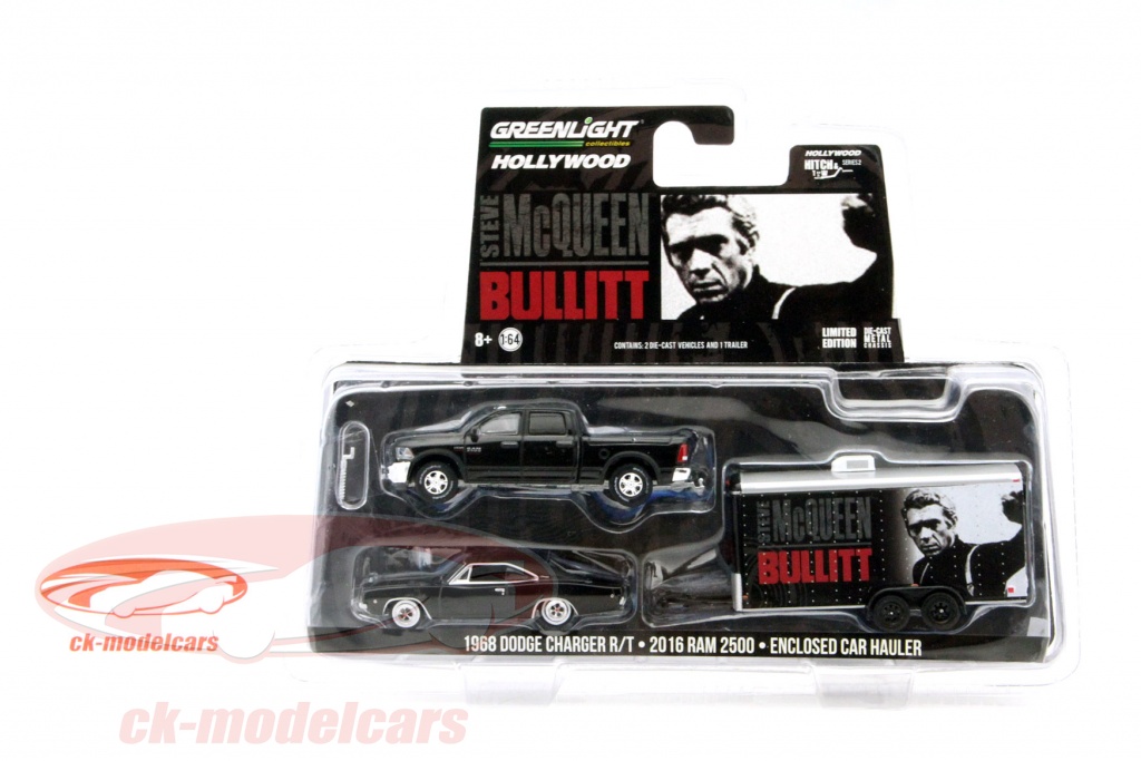 Greenlight 1:64 3-Car Set Movie Bullitt 1968 black 31020B model car ...