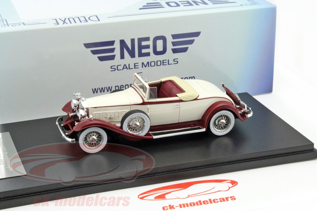 Neo 1:43 Packard 902 Standard Eight Convertible año 1932 beige / rojo ...