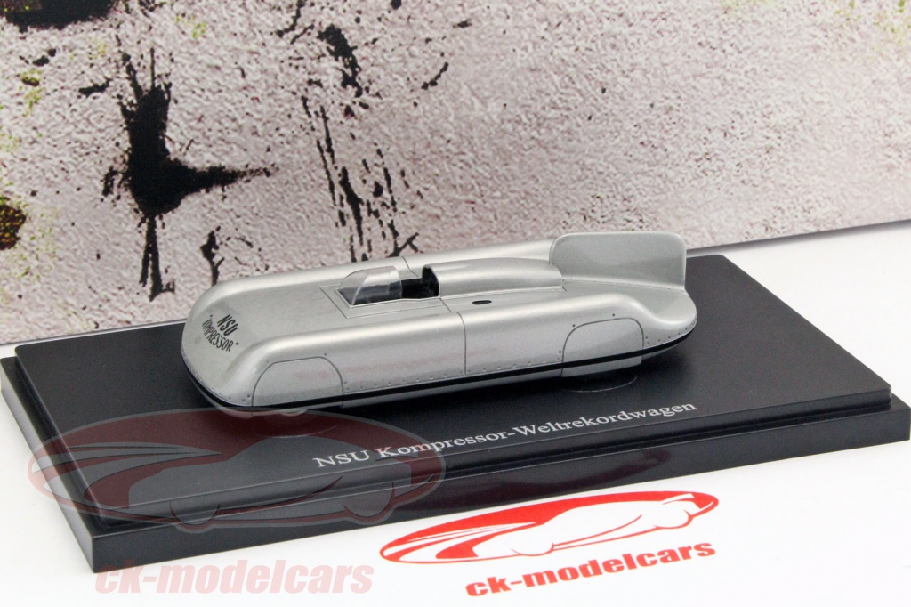 AutoCult 1:43 NSU Kompressor World record car year 1951 silver 07006 ...