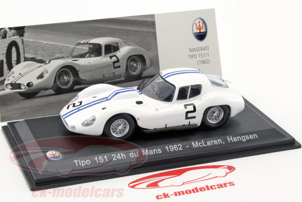 Leo Models 1:43 Maserati Tipo 151 #2 24h LeMans 1962 McLaren, Hansgen ...