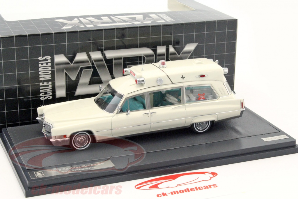 Matrix 1:43 Cadillac Superior 51 Ambulance 年 1970 白 MX20301-192 モデル 車 ...