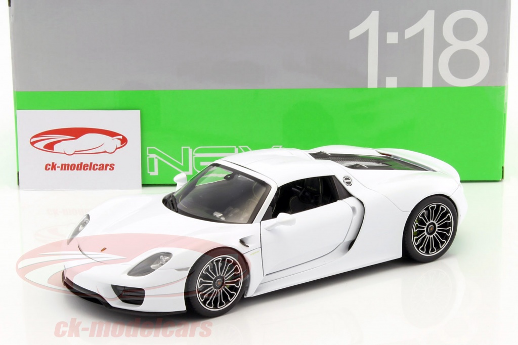 Welly 1:18 Porsche 918 Spyder Hard-Top white 18051Hw model car 18051Hw ...