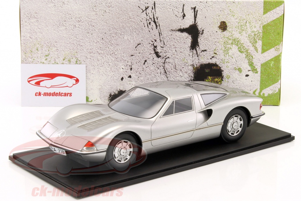 AutoCult 1:18 Mercedes-Benz SL-X Baujahr 1965 silber 80004 Modellauto 80004