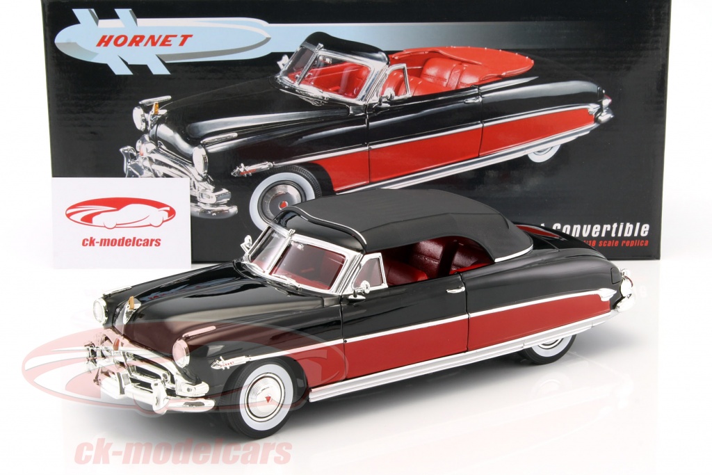 GMP 1:18 Hudson Hornet Convertible Baujahr 1952 schwarz / rot 1807501 ...