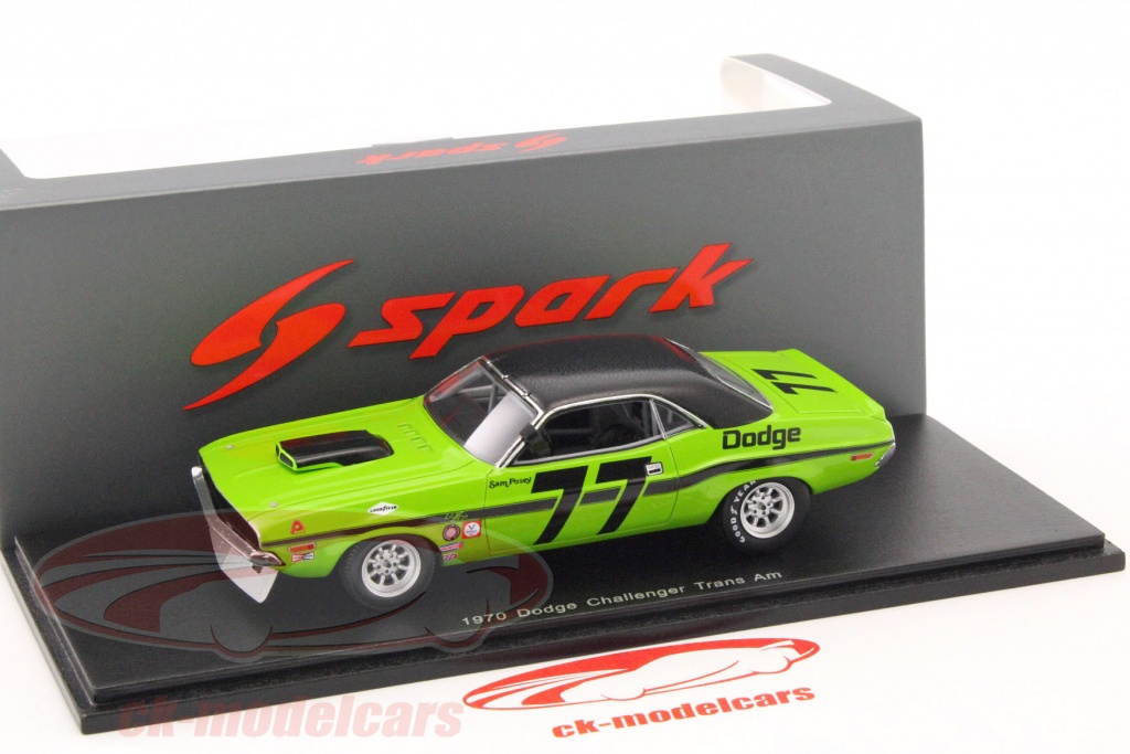 Spark 1:43 Dodge Challenger #77 3rd TransAm 1970 Posey S3609 Modellauto ...