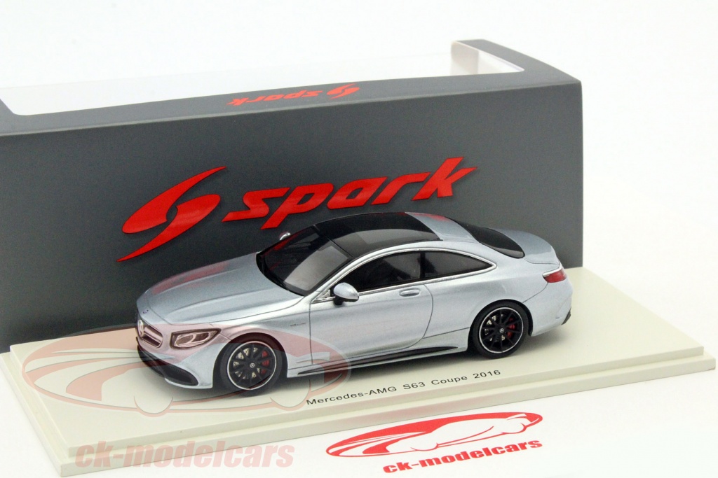 Spark 1:43 Mercedes-Benz AMG S63 coupe year 2016 silver metallic S4917 ...