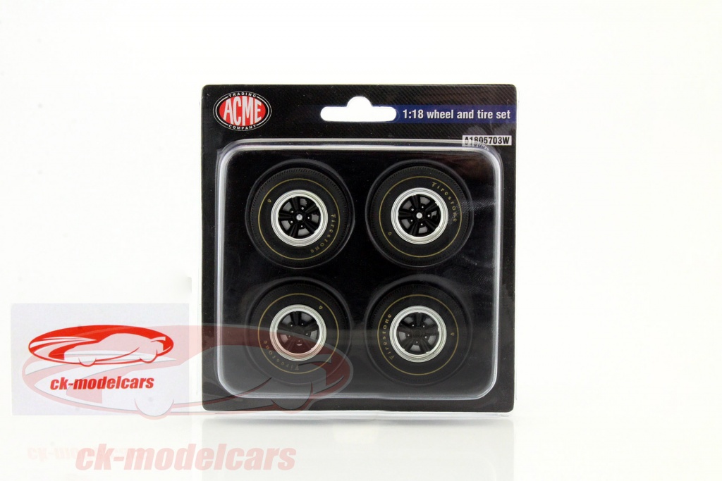 GMP 1:18 Road Race 5 Spoke Wheel and Tire set A1805703W model car A1805703W