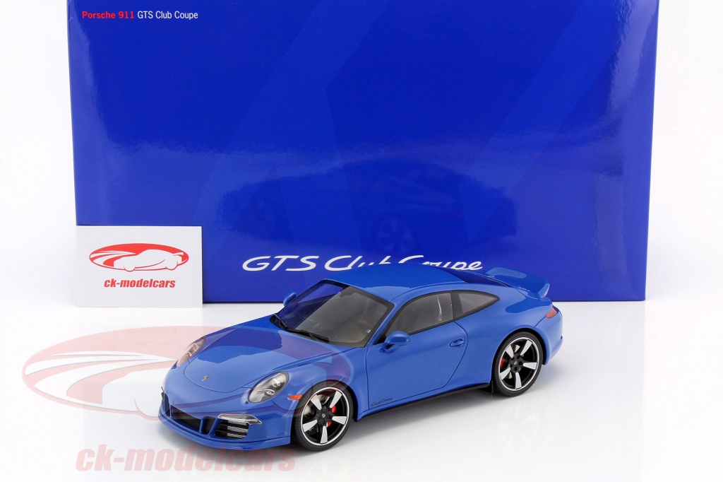 GT-SPIRIT 1:18 Porsche 911 (991) GTS Club Coupe Year 2015 blue With ...