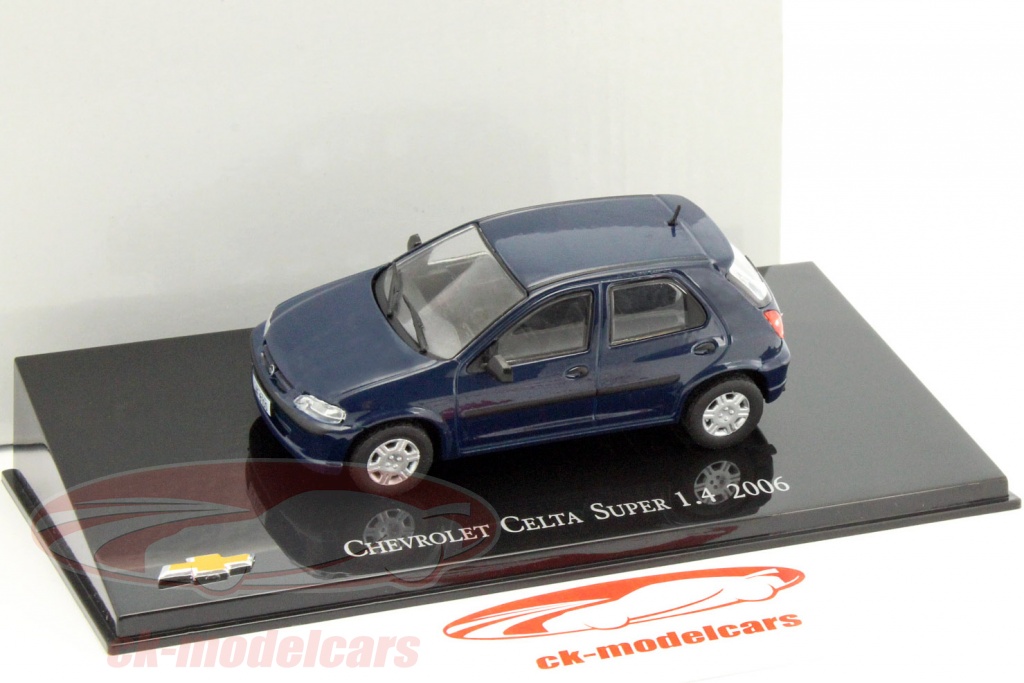 Altaya 1:43 Chevrolet Celta Super 1.4 Bouwjaar 2006 blauw magChevyCelta model auto magChevyCelta