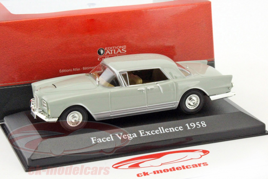 Atlas 1:43 Facel Vega Excellence year 1958 grey 2891003 model car 2891003