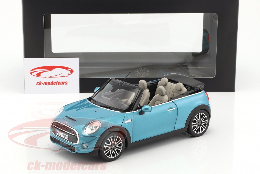 Norev 1:18 Mini Cooper S Cabriolet (F57) year 2016 blue metallic ...
