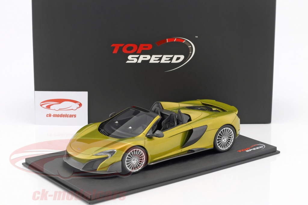True Scale 1:18 McLaren 675LT Spider solis green TS0071 model car ...
