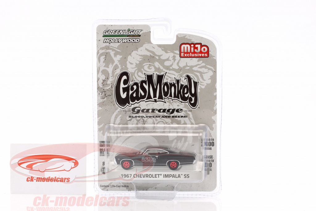 Greenlight 1:64 Chevrolet Impala SS year 1967 Gas Monkey Garage black ...